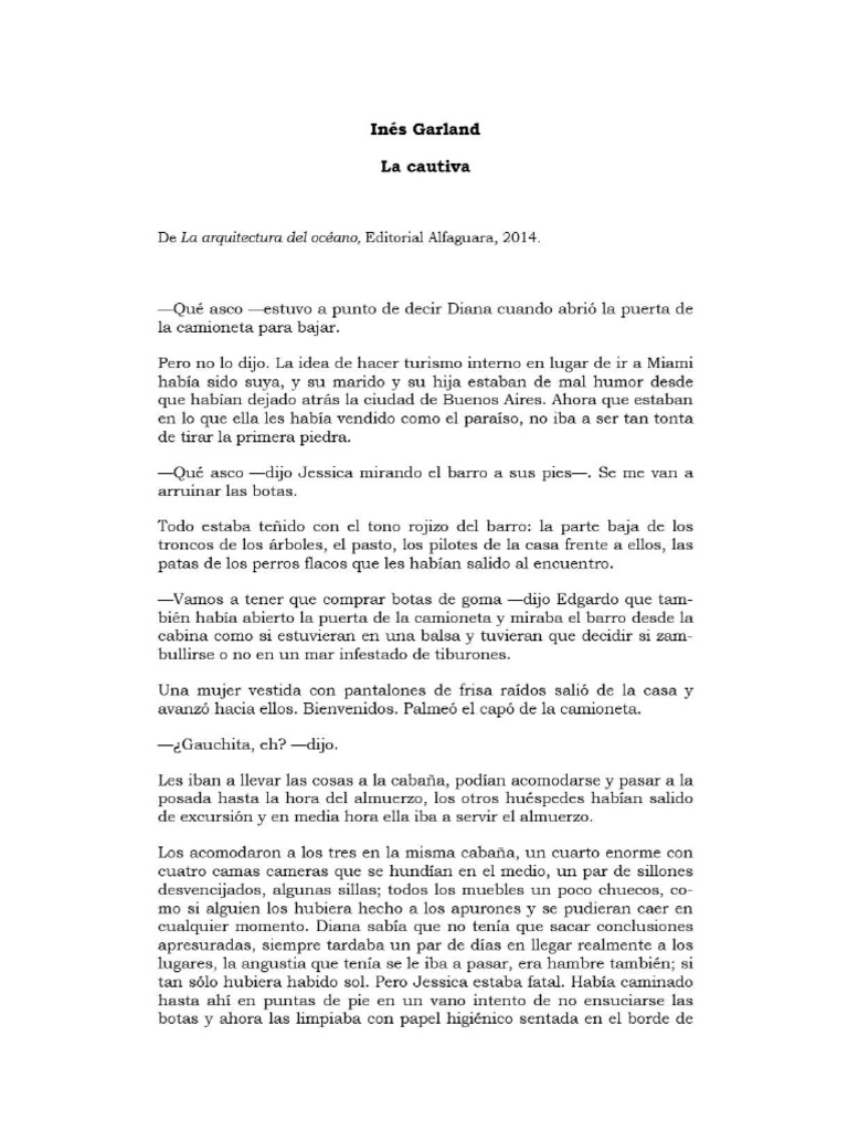 La Cautiva, Inés Garland | PDF