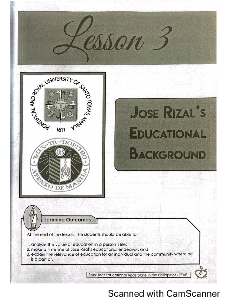 Rizal Lesson 3 | PDF