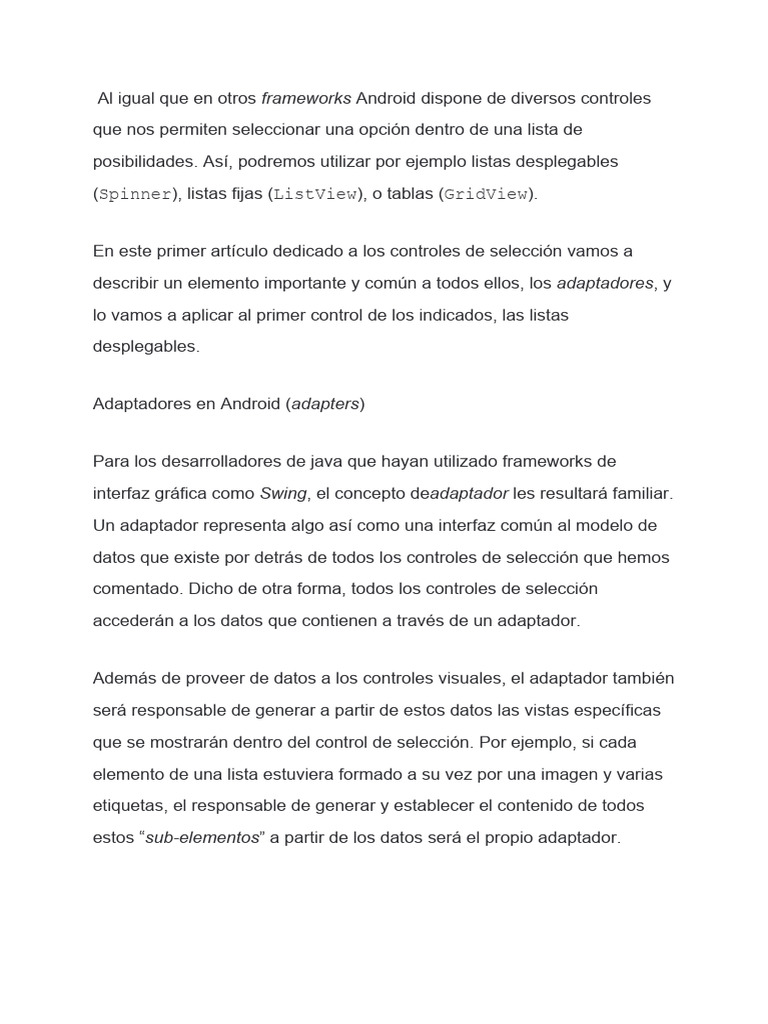 Listview Conviewholder Pdf Xml Java Lenguaje De Programación