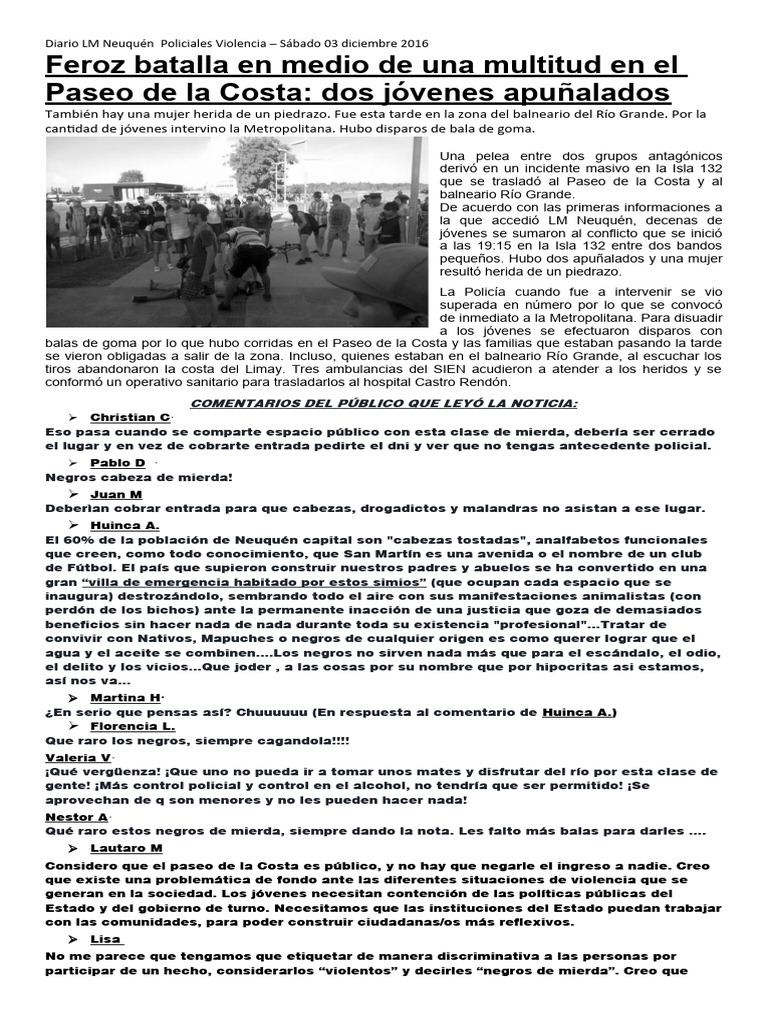 Noticia para Sociales y Lengua Argumentativo | PDF