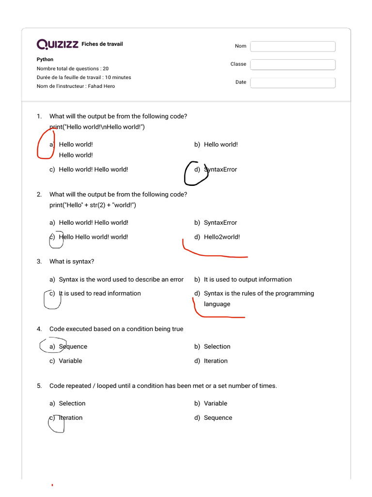 Python _ Quizizz | PDF | Python (Programming Language) | Programming ... Python _ Quizizz | PDF | Python (Programming Language) | Programming ...