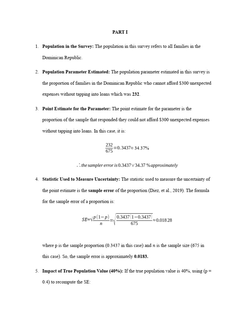 MATH 1281 - Unit 1 Assignment | PDF | Confidence Interval | Sample Size Determination