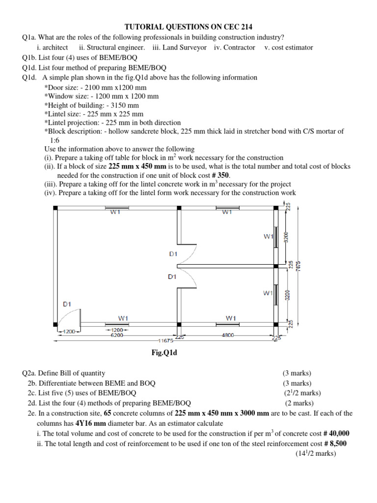 Tutorial Cec 214 | PDF | Surveying | Foundation (Engineering)