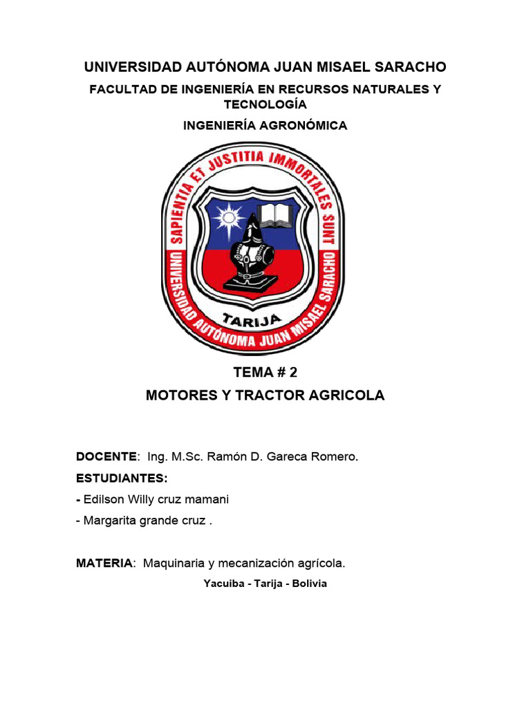 Motores y Tractores Agrícolas: Guía Completa | PDF | Pistón | Motor de ...