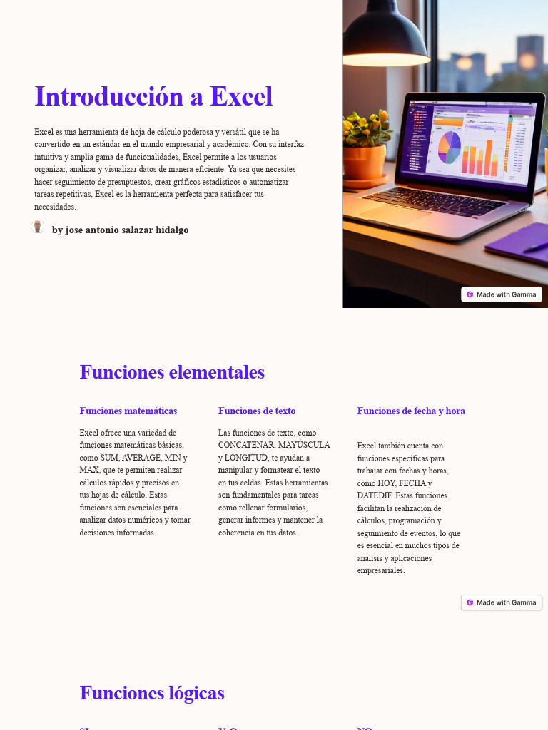 Introduccion A Excel | PDF | Microsoft Excel | Hoja de cálculo