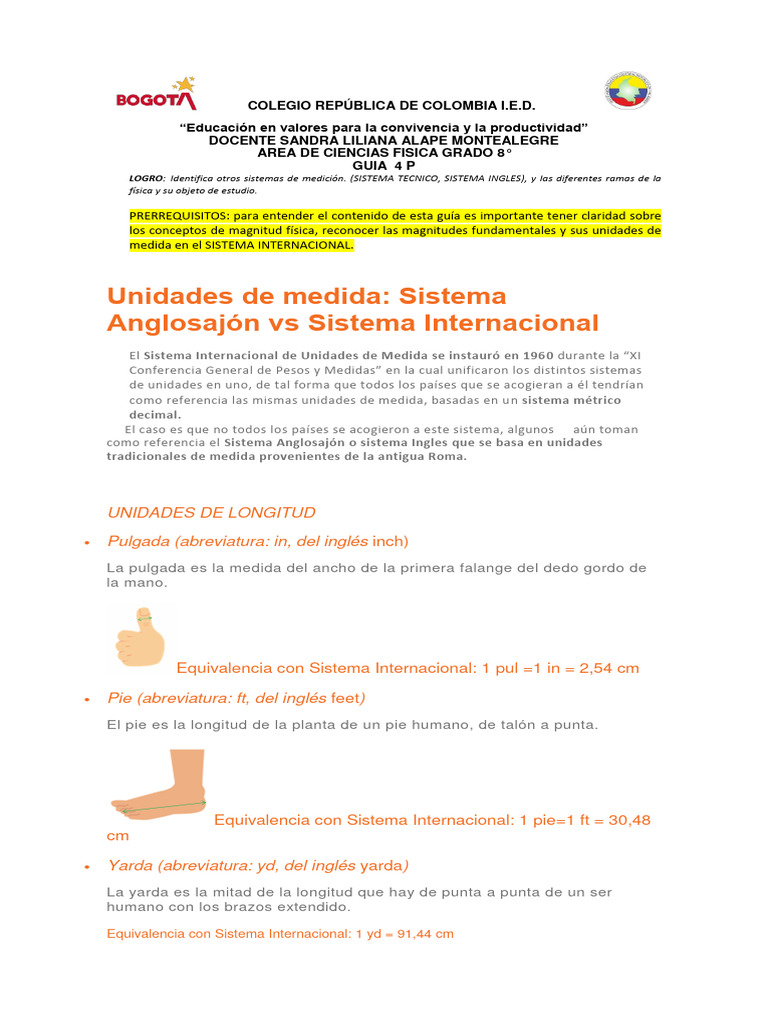 GUIA 4 P FISICA 804 805 | Descargar gratis PDF | Sistema Internacional ...