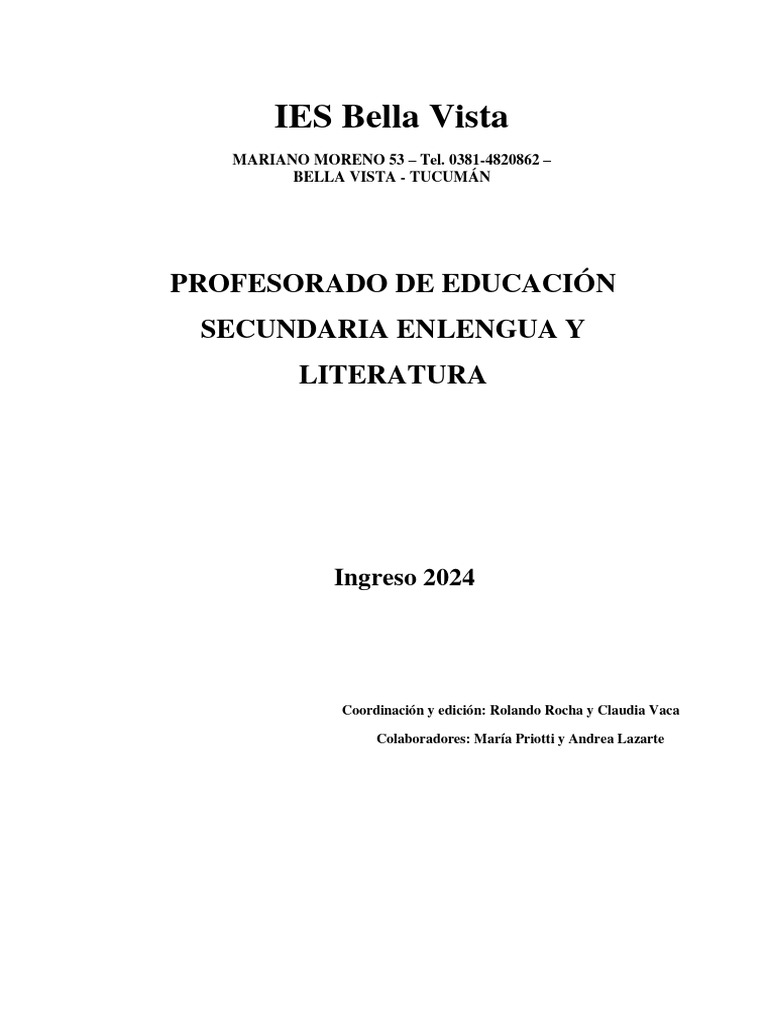 Cuadernillo Lengua INGRESO 2024 | PDF | Palabra | Verbo