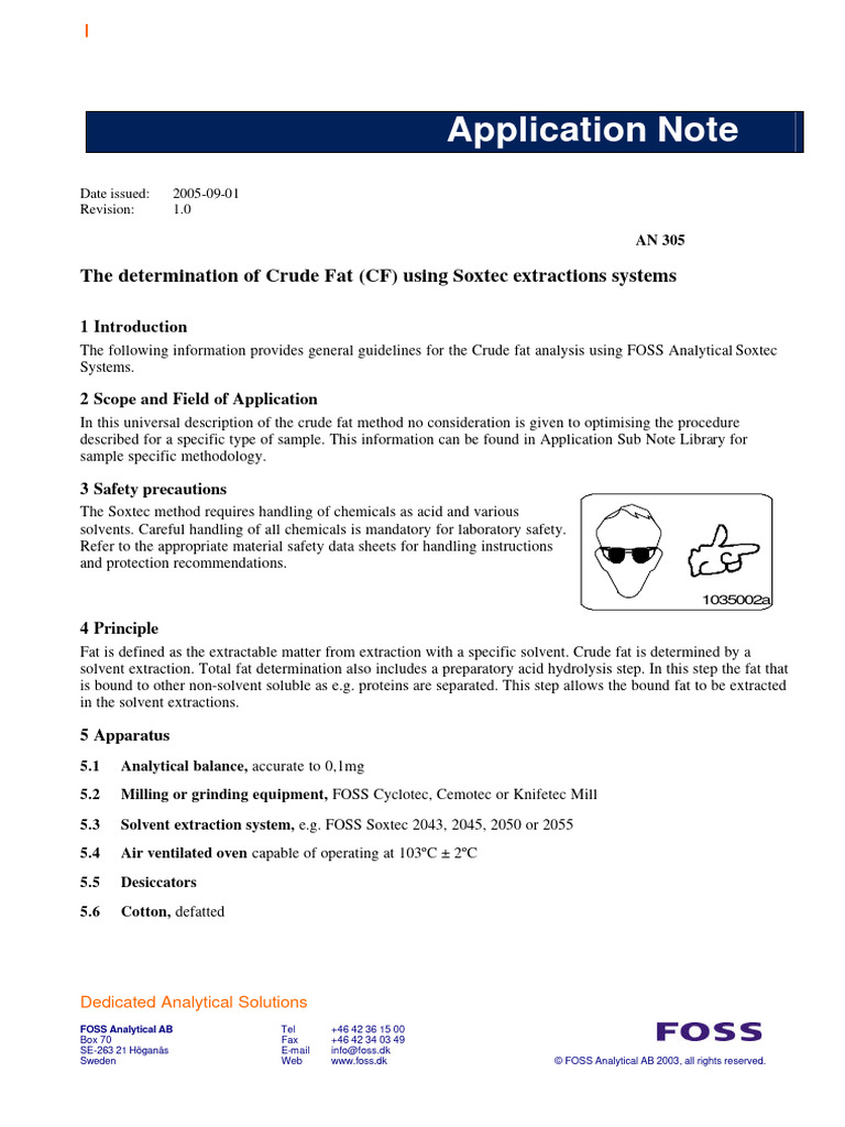 AN0305-Soxtec™ 8000 | PDF | Solvent | Petroleum