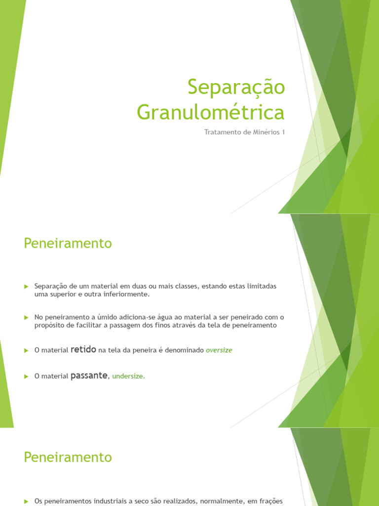 Peneiramento a Úmido e Escalas Tyler | PDF | Comportamento | Vestir-se