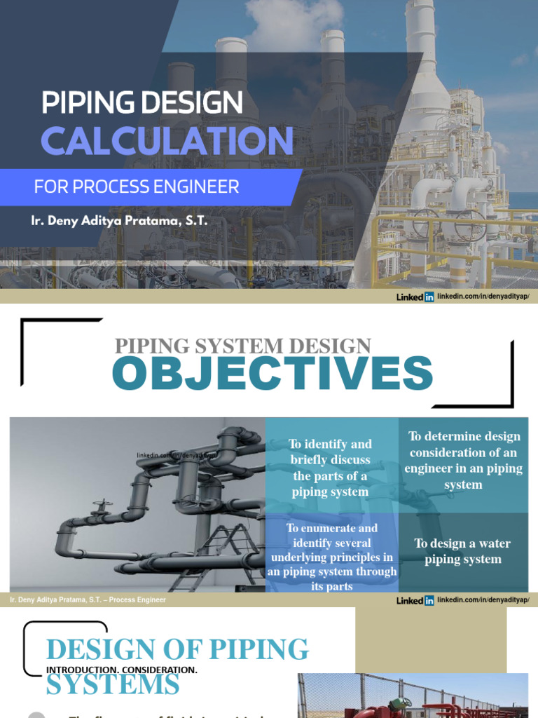 Piping Design Calculation - Ir. Deny Aditya Pratama, S.T | PDF | Pump ...