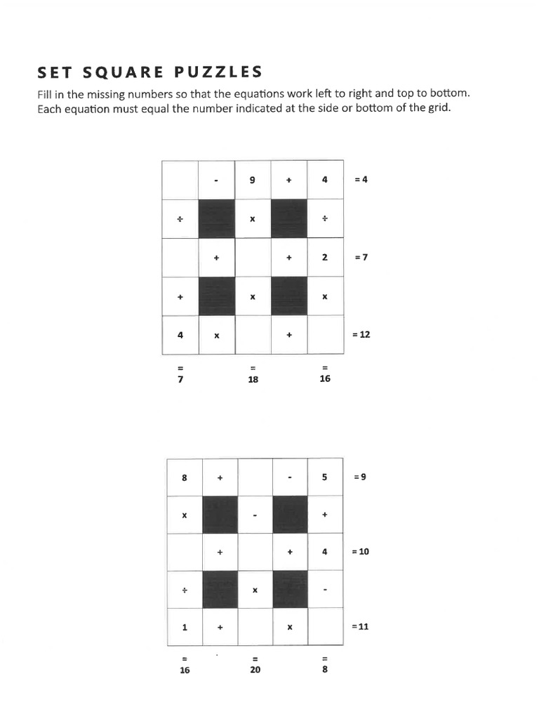 Maths Puzzles. | PDF