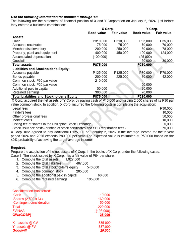 ACCTG 305 PRELIM EXAM (WITH ANSWERS) | PDF | Book Value | Stocks ACCTG 305 PRELIM EXAM (WITH ANSWERS) | PDF | Book Value | Stocks