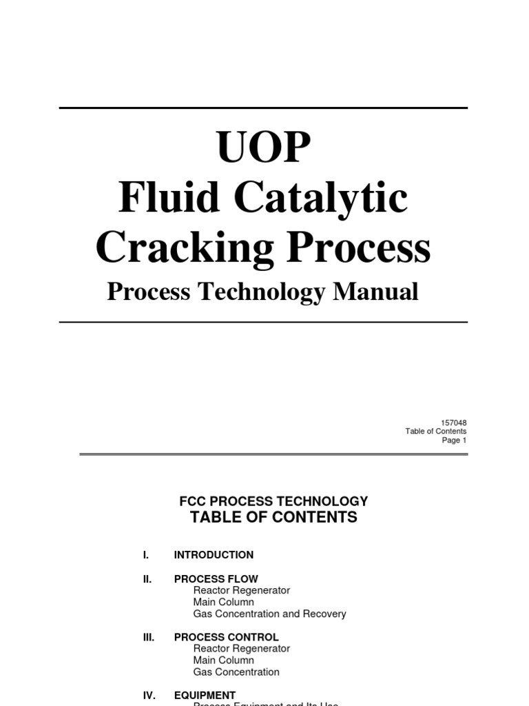 Uop FCC | PDF | Cracking (Chemistry) | Oil Refinery