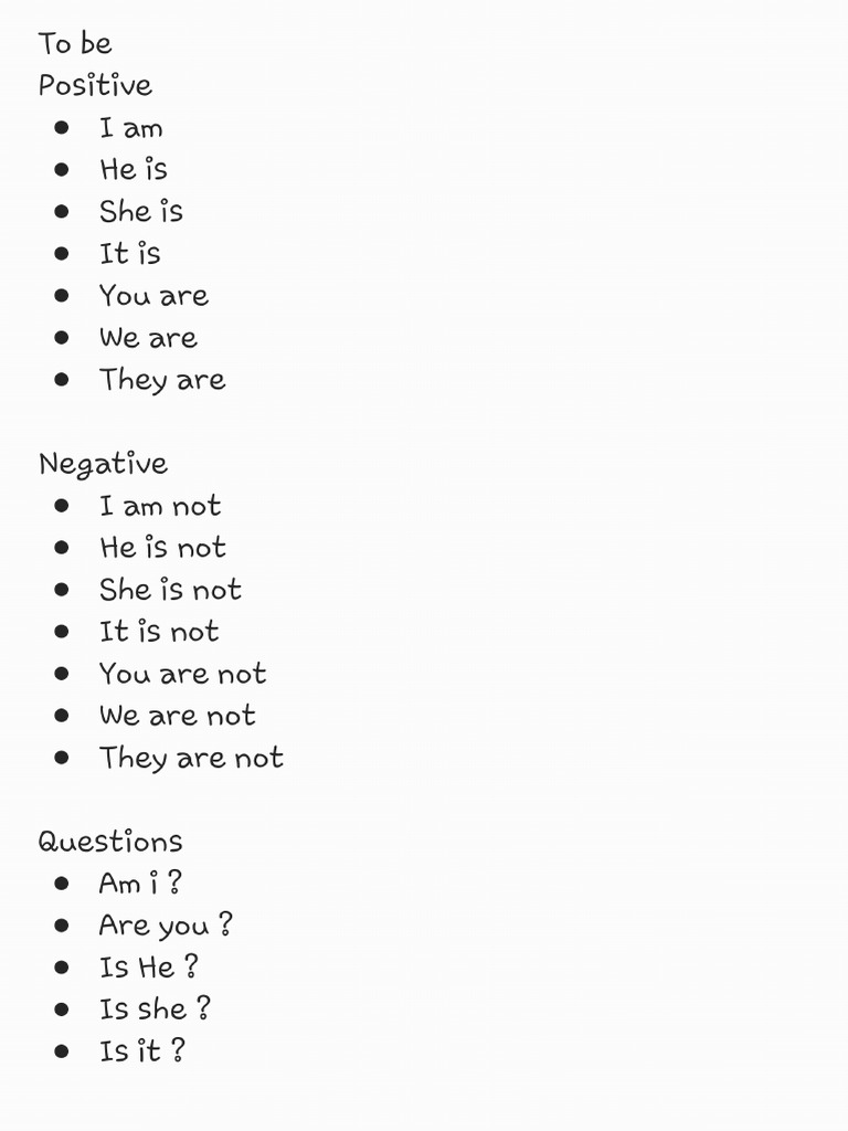 Verb To Be | PDF