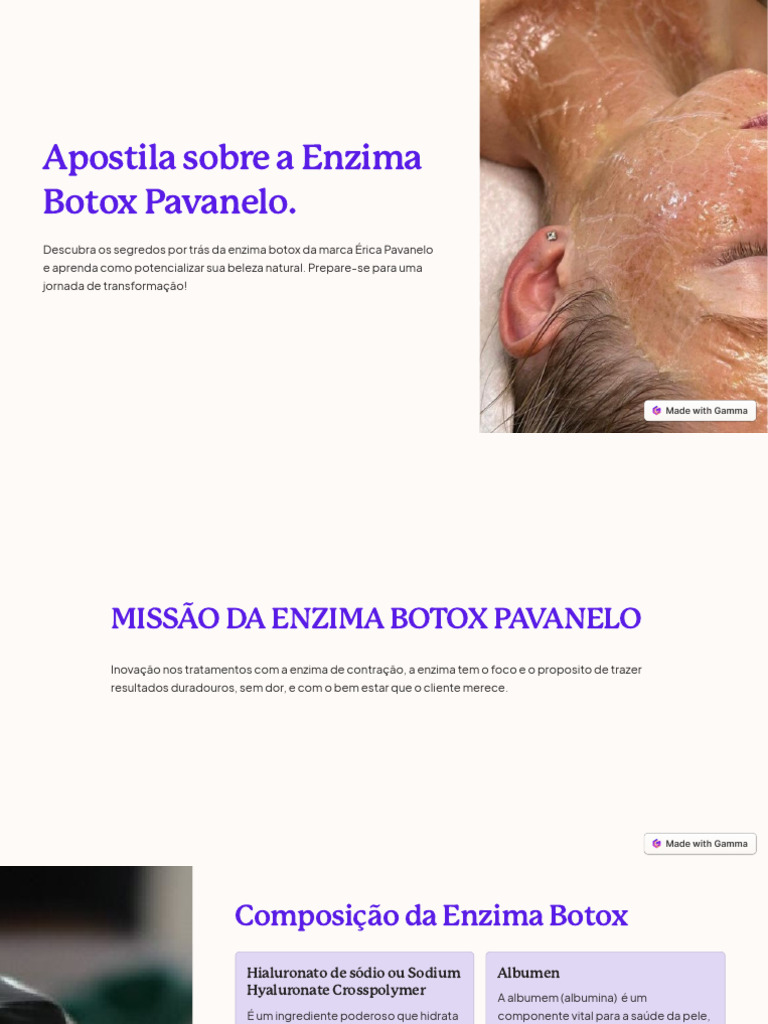 Enzima de Repuxamento Pavanelo 2024 | PDF | Toxina botulínica | Enzima