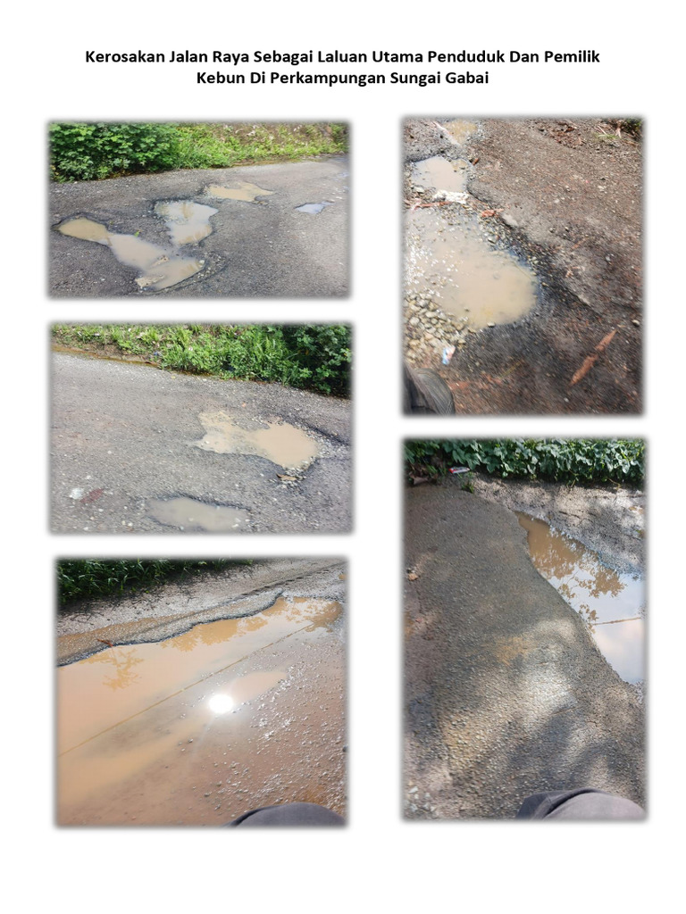 Gambar Kerosakan Jalan Raya | PDF