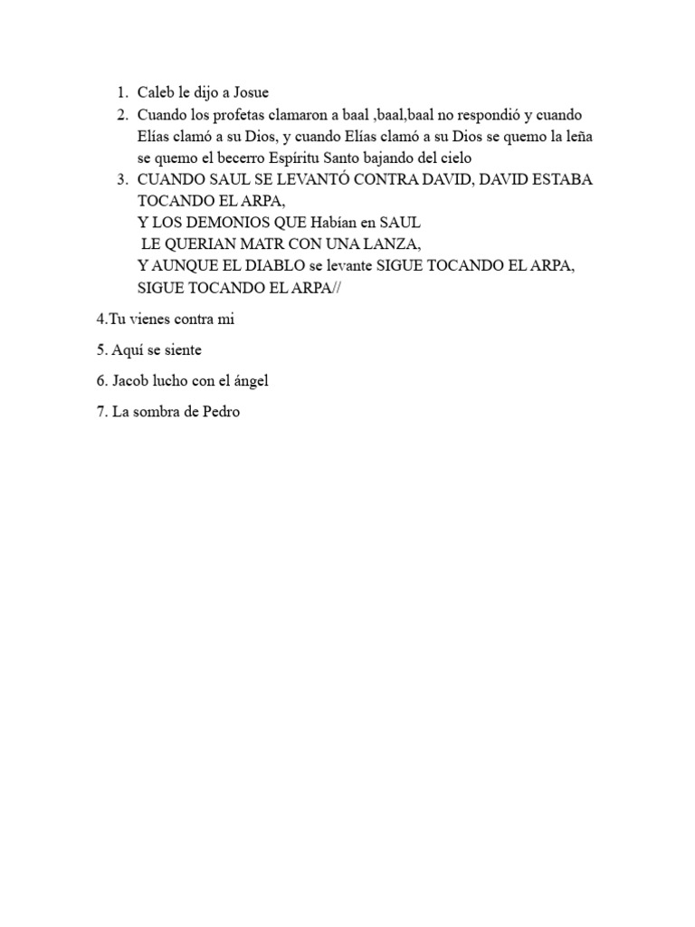 Cale Dijo A Josue Todo Lo Que Tenia | PDF
