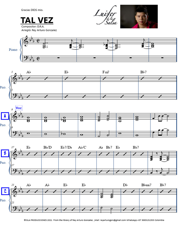 Tal Vez - Piano | PDF