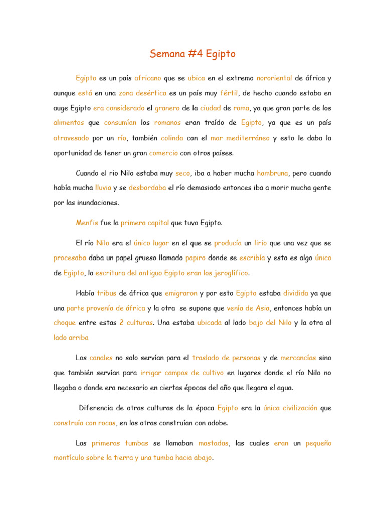Semana 4 Egipto | PDF | Antiguo Egipto | Nilo