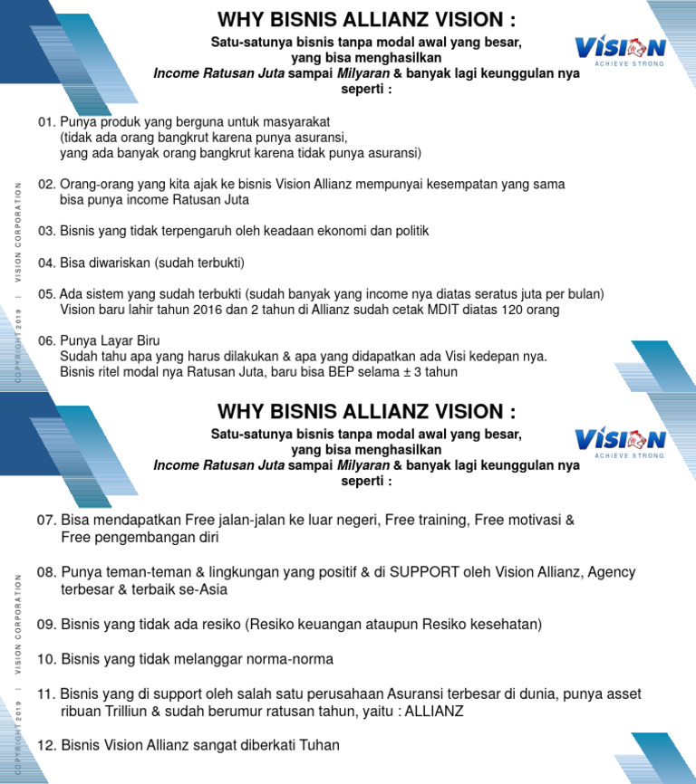 Why Vision Allianz | PDF