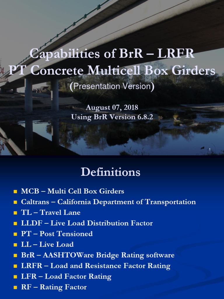 06 Capabilities of BrR – LRFR PT Concrete Multicell Box Girders | PDF | Bridge | Building ...
