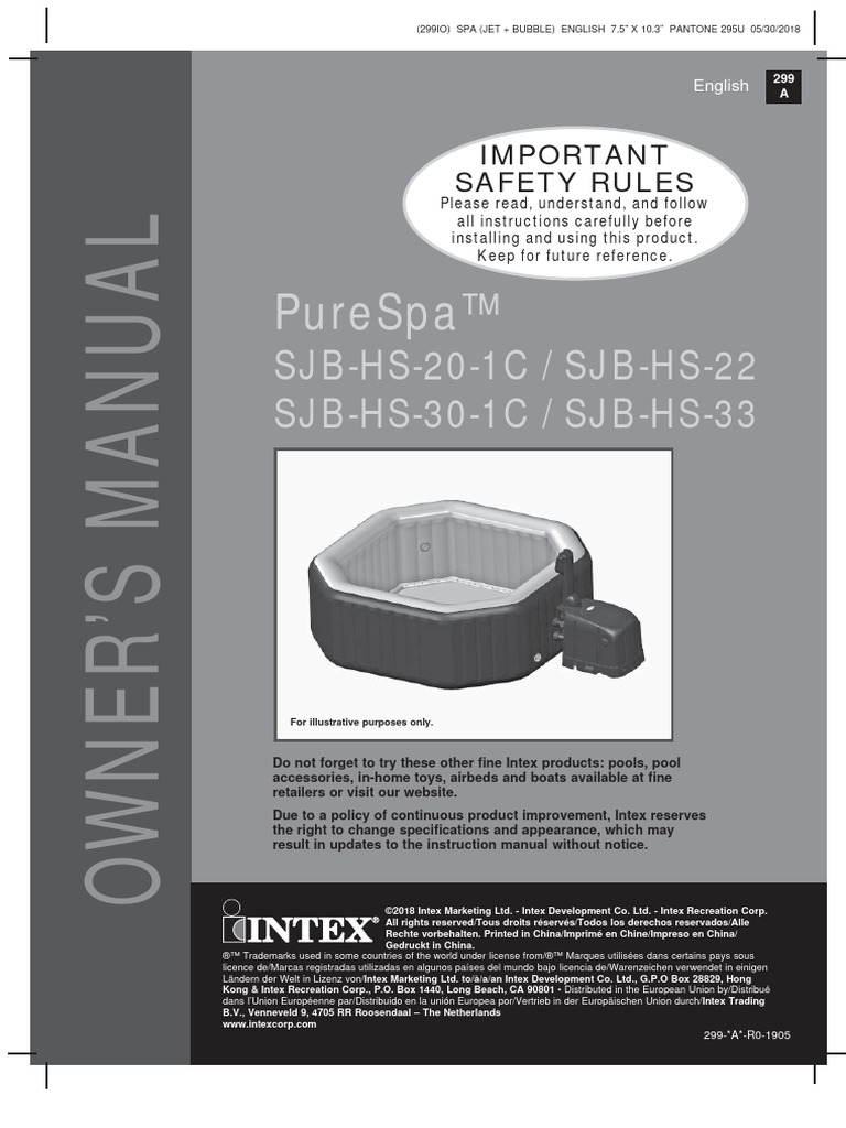Intex PureSpa User Manual | Download Free PDF | Pregnancy | Chloride