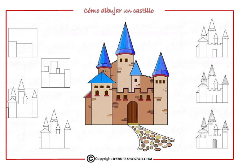 Aprender A Dibujar Paso A Paso Un Castillo | PDF