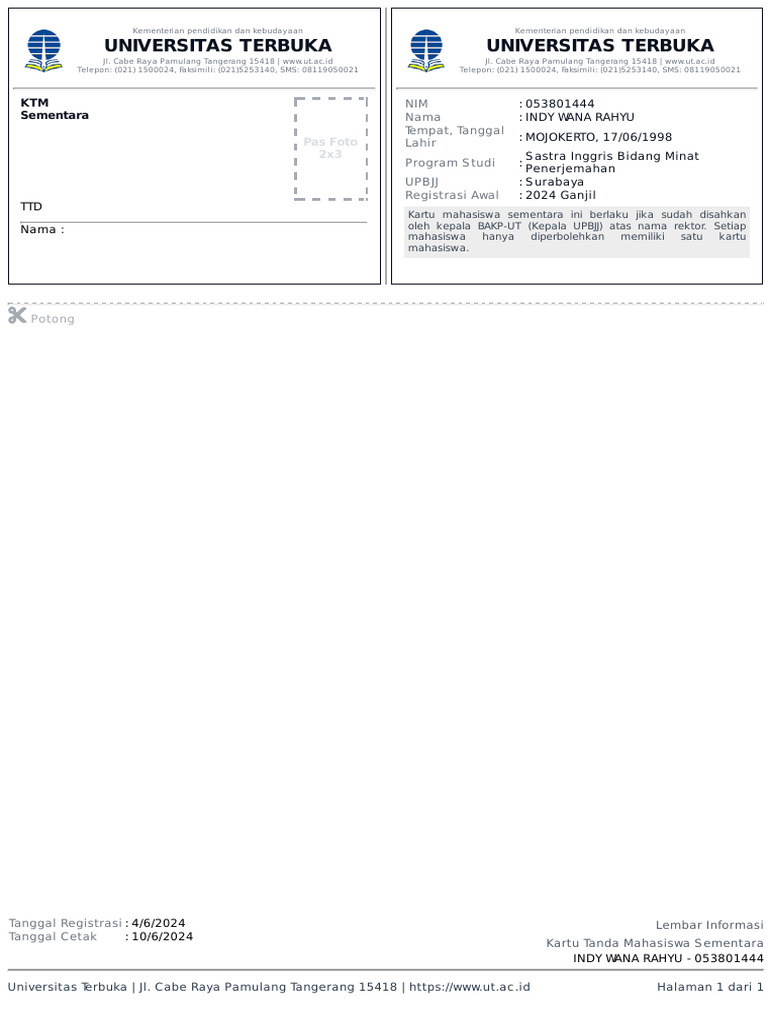 KTMS - Indy Wana Rahyu | PDF