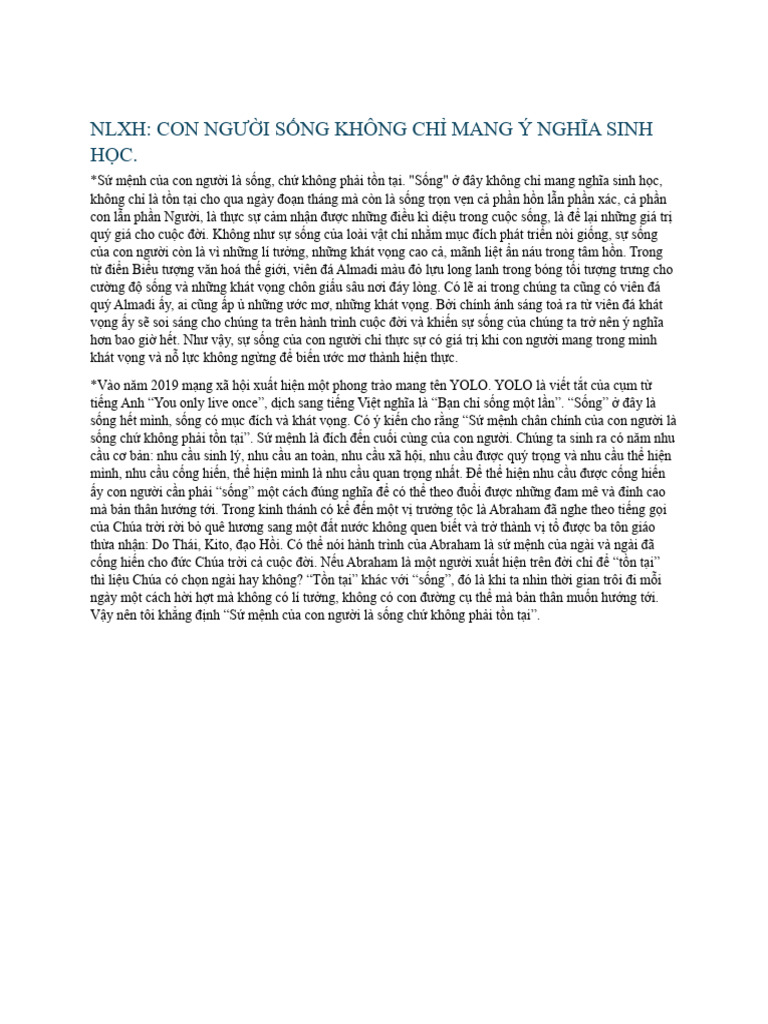 SỬA VĂN MẪU NLXH | PDF