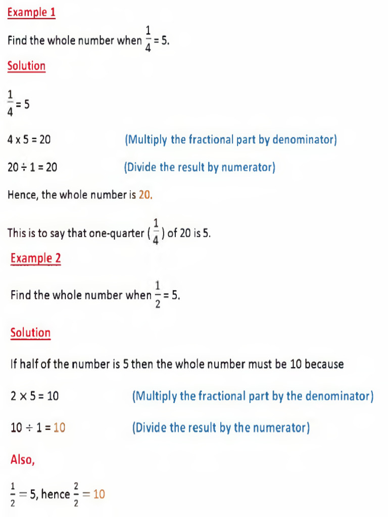 Fractional Parts 1 | PDF
