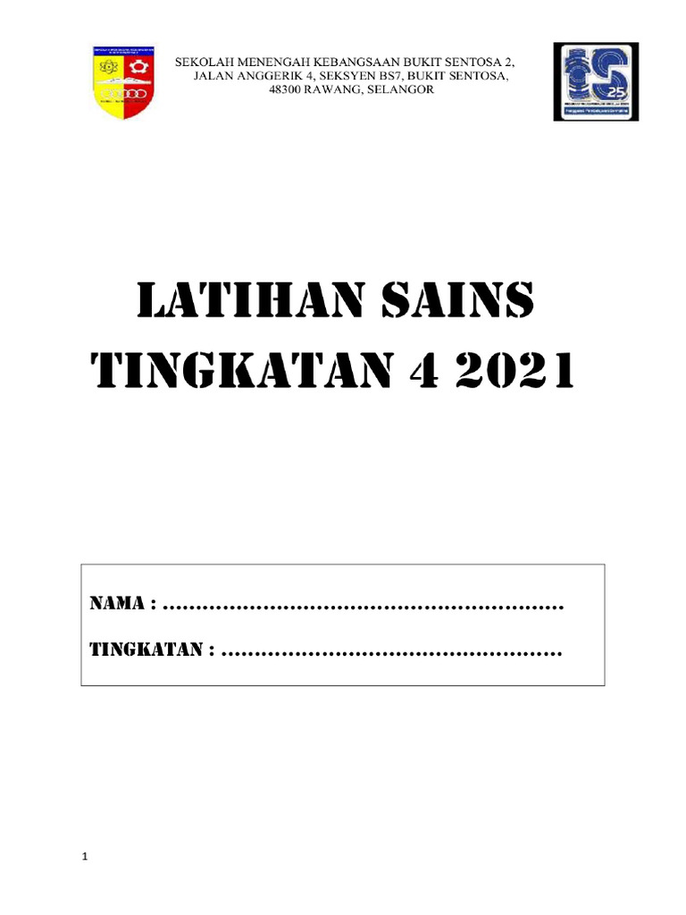 Latihan Form 4 Pdf