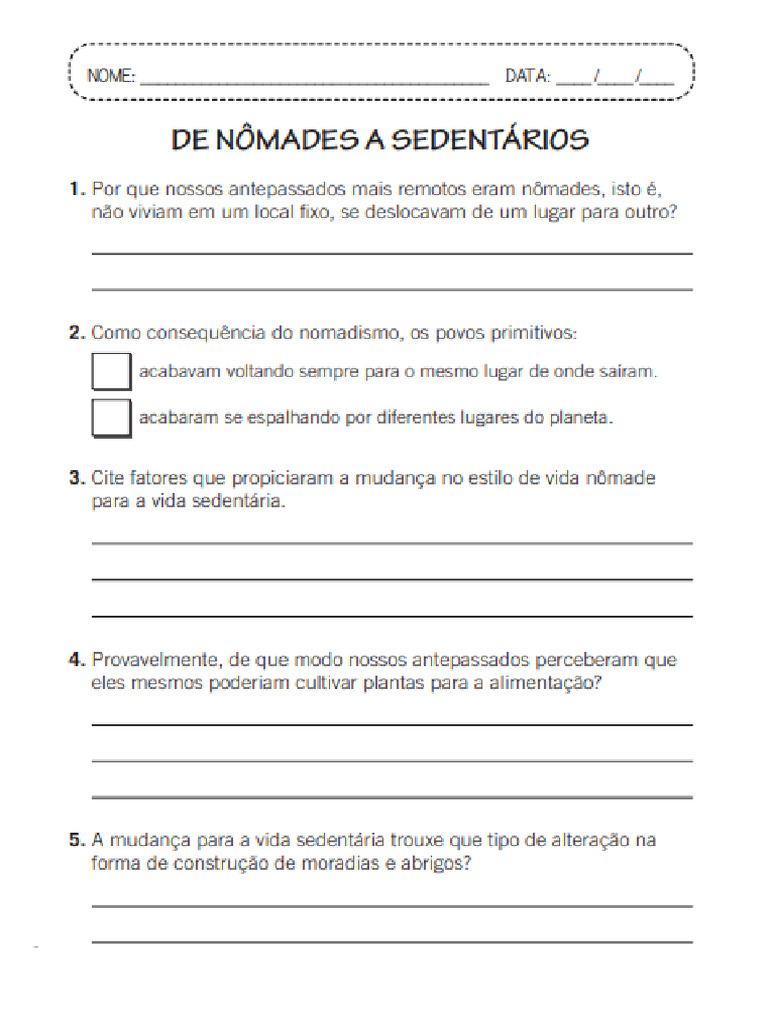 De Nômades A Sedentários | PDF