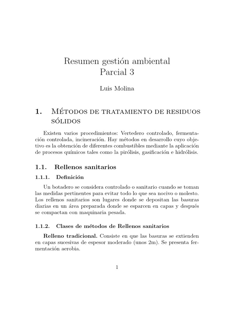 Residuos_solidos (1) | Descargar gratis PDF | Vertedero | Biogás