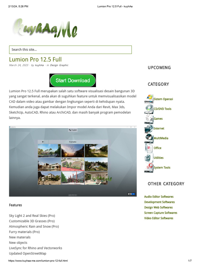 Lumion Pro 12.5 Full - Kuyhaa | PDF | Computer File | Windows 7