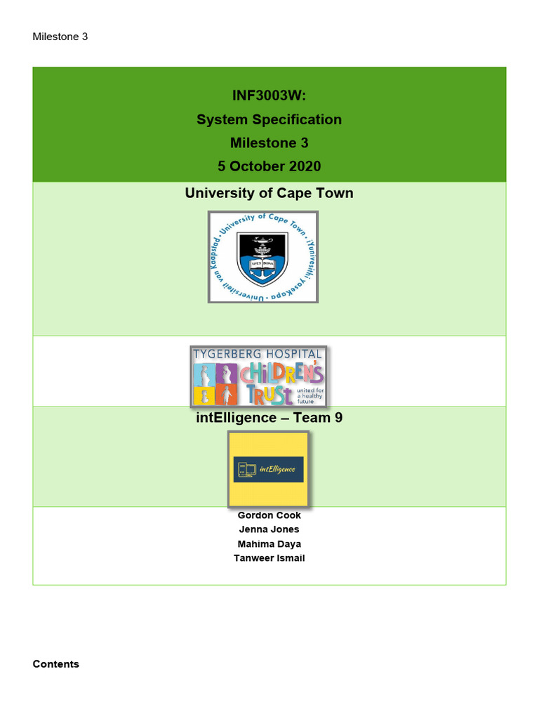 T09 IntElligence Milestone3 2020 | PDF | Databases | Class (Computer Programming)