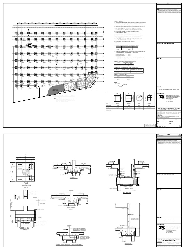 PILING LAYOUT - 350x350 | PDF | Deep Foundation | Architectural Elements