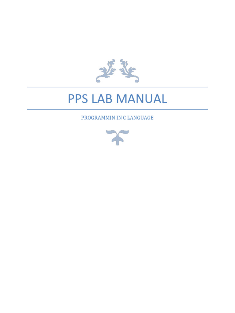 PPS Lab Manual | PDF | Computer Science | Software PPS Lab Manual | PDF | Computer Science | Software