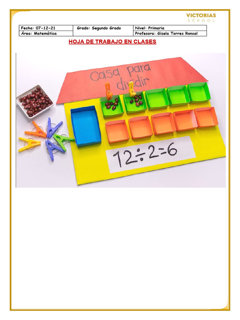 Hoja de Trabajo de Matemáticas 2º Grado | PDF