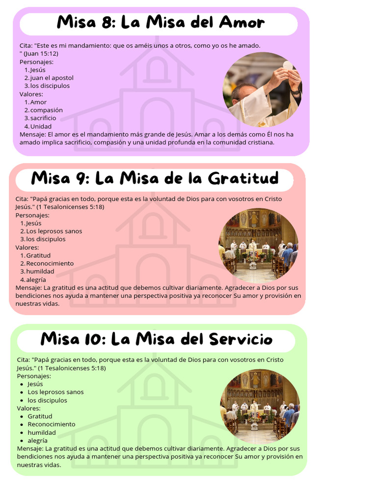 Misa 8 La Misa Del Amor | PDF | Fe | Amor