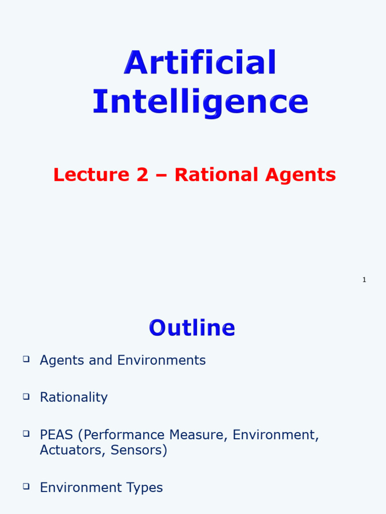AI Lecture 2 | PDF | Cognitive Science