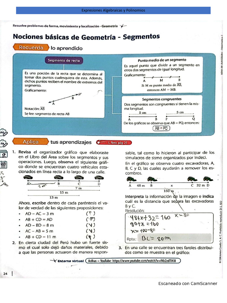 Nociones Basicas de Geometria Segmentos corefo | PDF