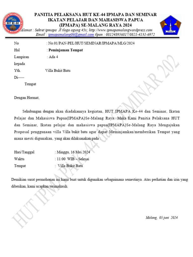 Proposal Villa Hut Ipmapa-2024 | PDF