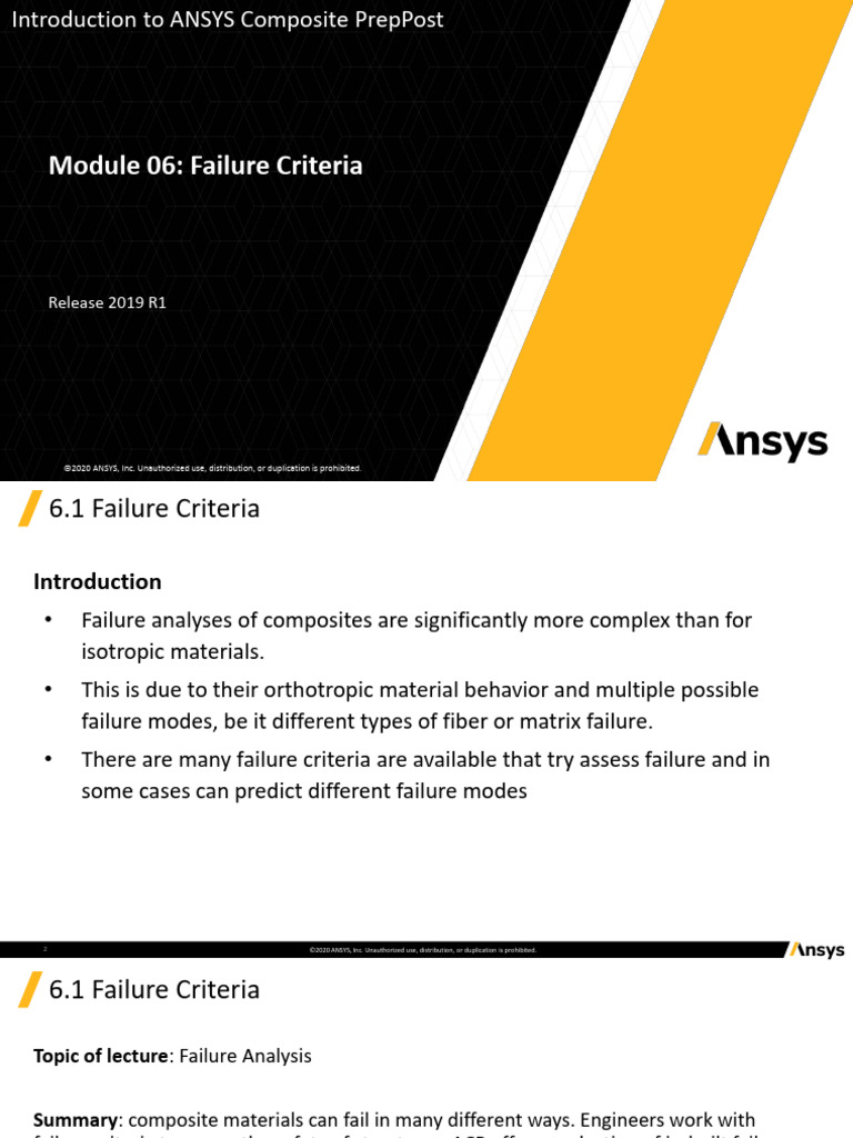 Composite Failure Criteria in ANSYS ACP | PDF | Strength Of Materials ...