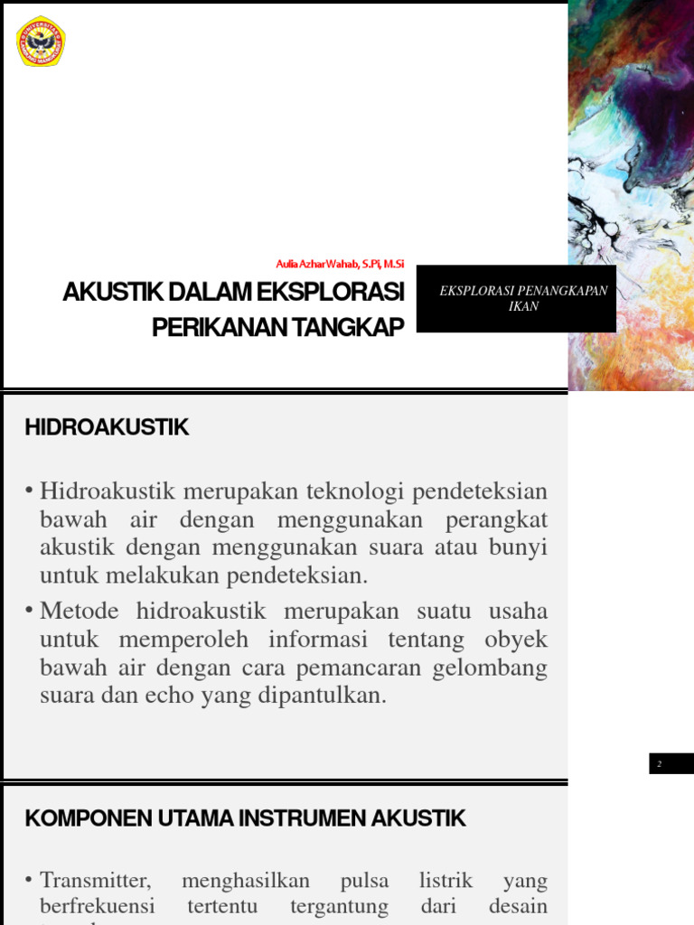 Akustik Dalam Eksplorasi Perikanan Tangkap-Pa Aul | PDF