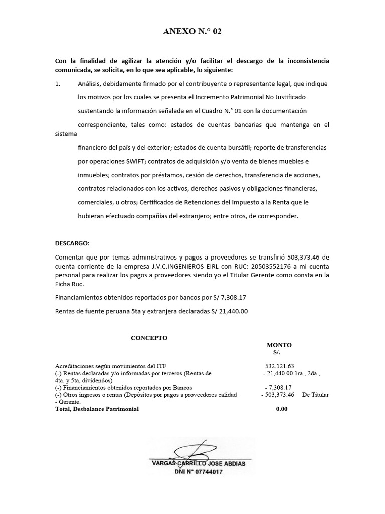Anexo N.° 02 | PDF