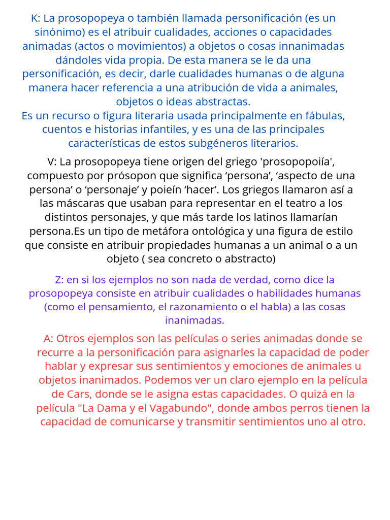 La Prosopopeya Tiene Origen Del Griego 'Prosopopoiía', Compuesto Por ...