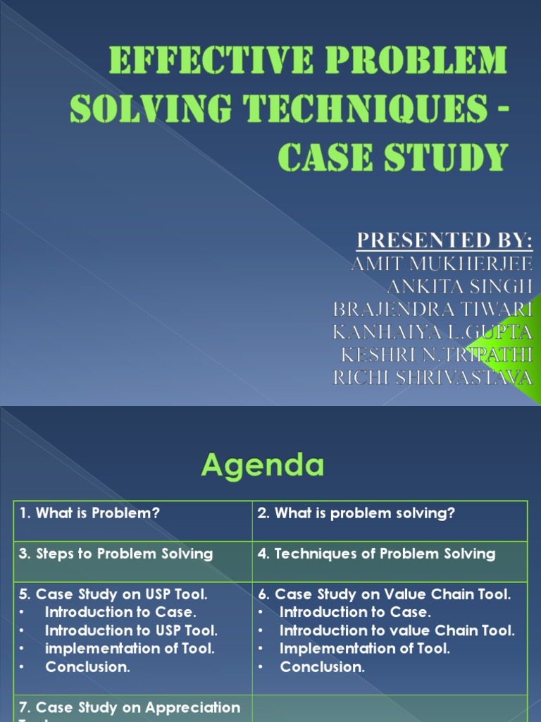 Problem Solving Techniques and Case Studies | PDF | Business | Economies