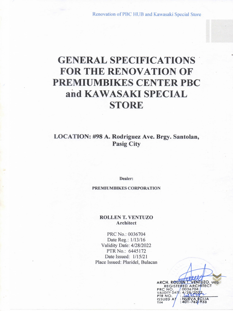 General Specification Pasig073 | PDF