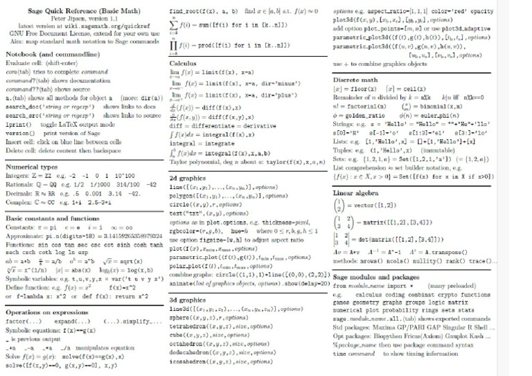 Basic Ref Sage | PDF
