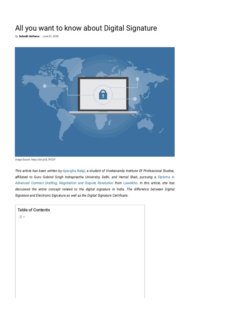 All You Want To Know About Digital & Electronic Signature - IPleaders ...